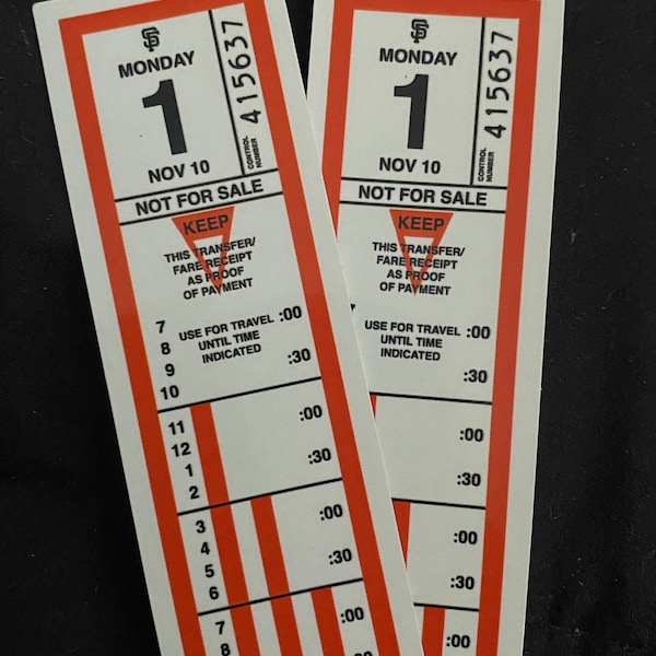 SF MUNI Transfer Die Cut Sticker - POP: Proof of Purchase - Bus ...