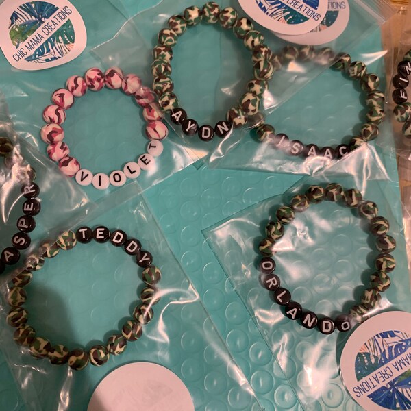 Back to School Bracelet Set, First Day of School Bracelet, Mama and Me ...