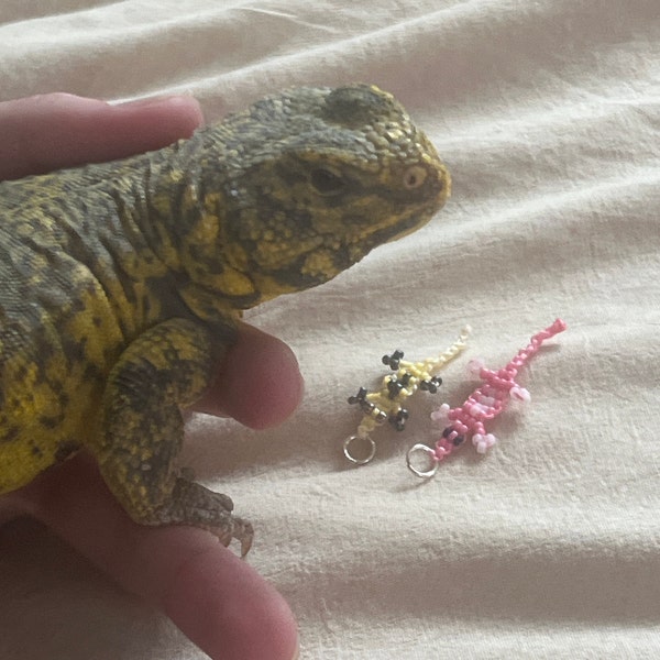 Mini Beaded Lizard Charm: Colorful Seed Bead Geckos and Lizards - Etsy