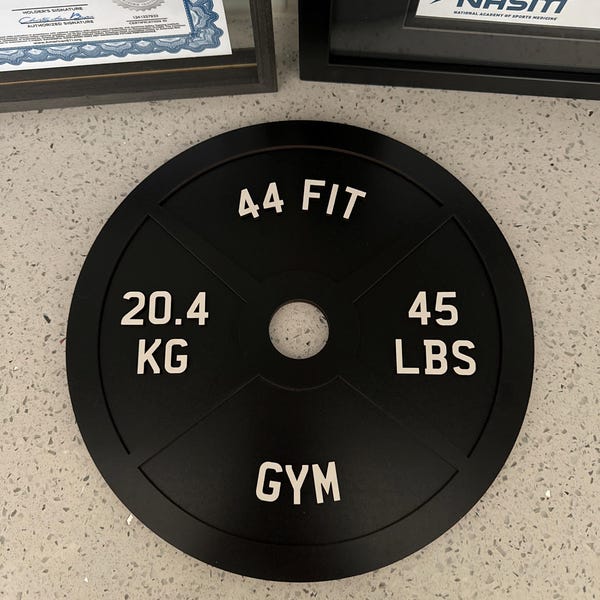 3D Printed Barbell Sign, Mancave, Studio, Shed, Weightlifting Plaque ...
