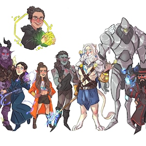 Chibi Cute Dnd Cartoon Custom Character Digital File Dnd - Etsy