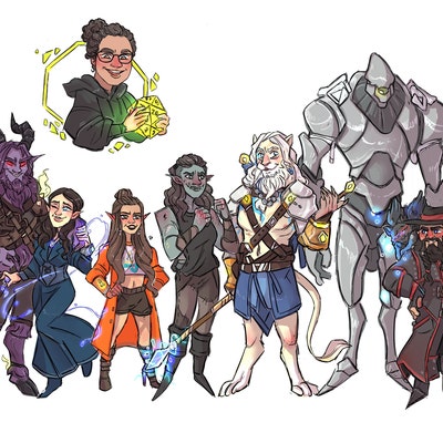 Chibi Cute Dnd Cartoon Custom Character Digital File Dnd - Etsy