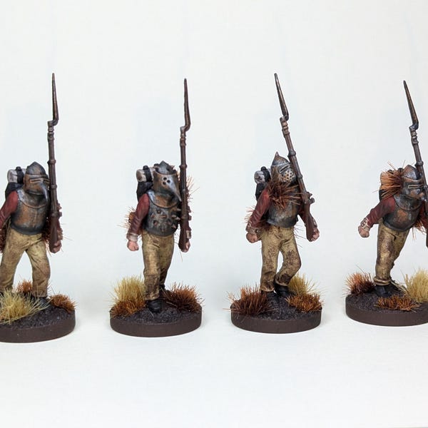 Turnip 28 - 12 X Armoured Torsos and Frogmouth Helms With Ecranche ...