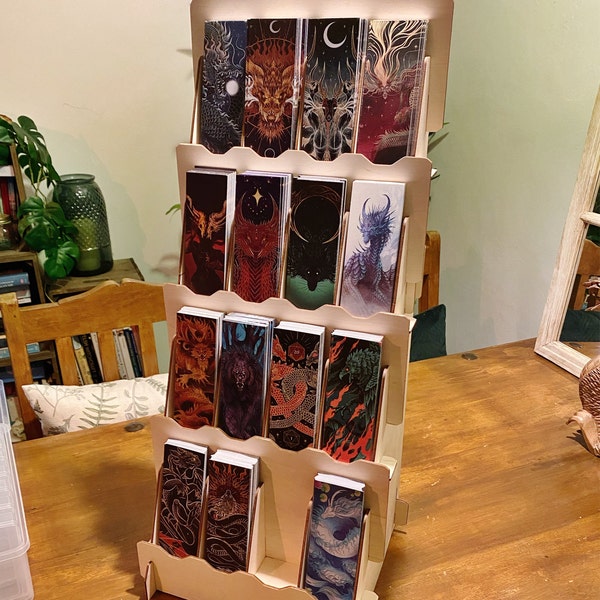 Sticker Display Stand, Wooden Sticker Holder, Craft Show Display Shelf ...