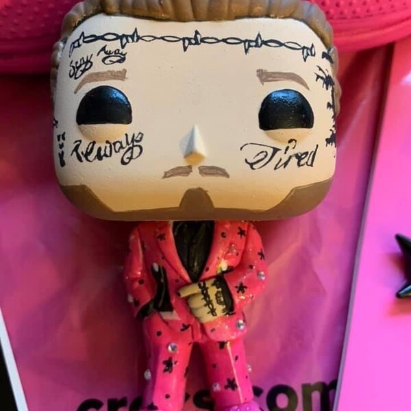 Post Malone Hand Painted Custom Funko Pop Figurines From My my Little ...