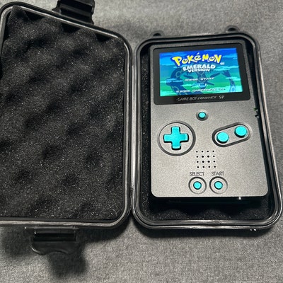 Black on Black Boxy Pixel Metal Gameboy Advance GBA Unhinged SP ...