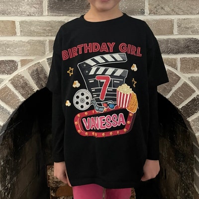 Movie Theme Birthday Shirts Movie Theme Birthday Shirt Matching ...