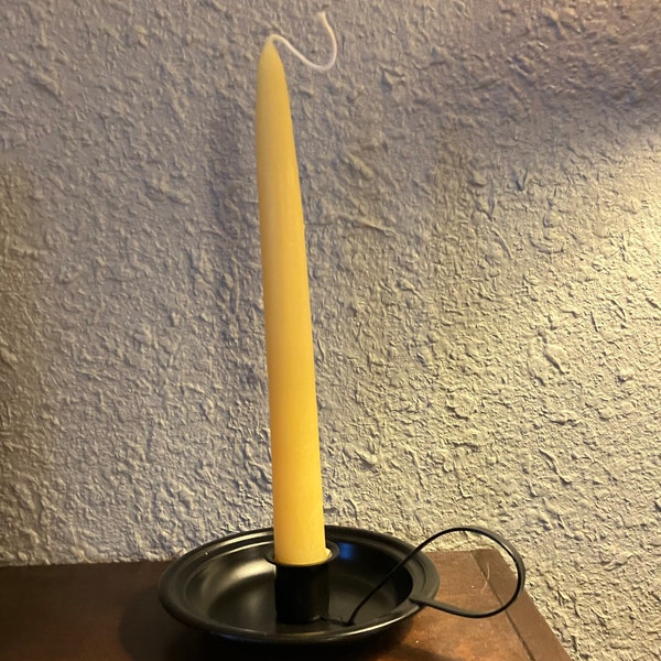 Taper Candle Holder Pan With Handle Metal Craft Supply Farmhouse ...