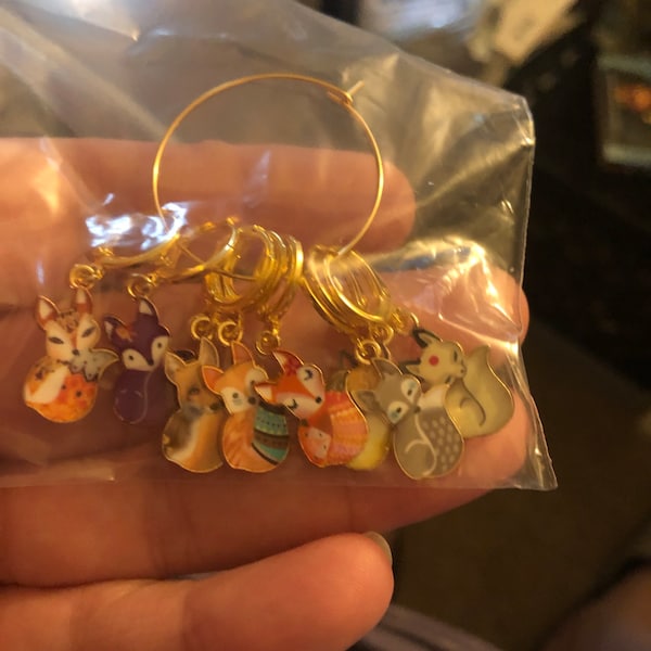 Stitch Markers Fox Characters for Crochet and Knitting | Set of 8 ...