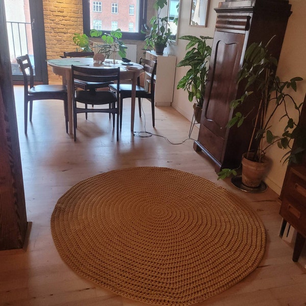 Cream Round Rug, Many Colors, Boho Living Room Rug, Circular Boho Rug ...