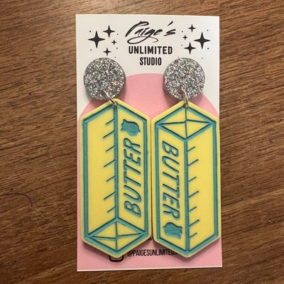 Butter Together Earrings, Stick Butter Earrings, Smooth Like Butter ...