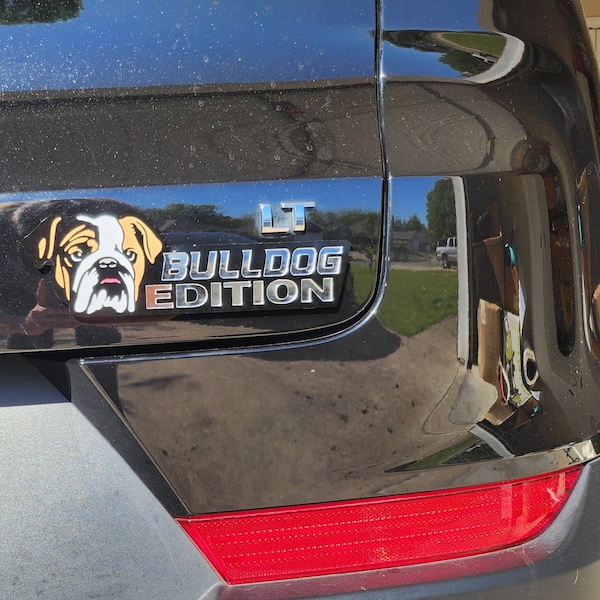English Bulldog Car Badge, Bulldog Emblem - Etsy
