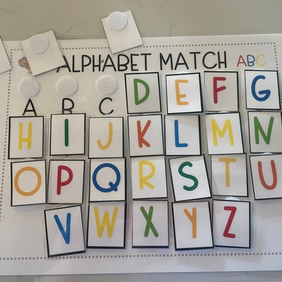 Lowercase Alphabet Matching Activity, Match the Colorful Letters to ...