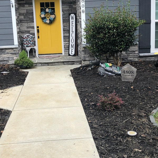 House Address Rock Standard- Engraved Stone - Custom Stone Personalized ...