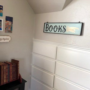 BOOKS Sign/vintage Style Sign/gift for Reader/hand Painted/typography ...