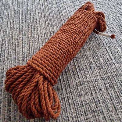 Cotton Twisted Rope. 4mm. Available in 10 Colours and Different Lengths ...