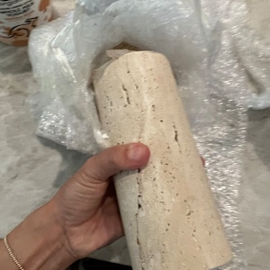 TRAVERTINE STAND, Natural Stone Stand, OCTAGON Table Decor, Living Room ...