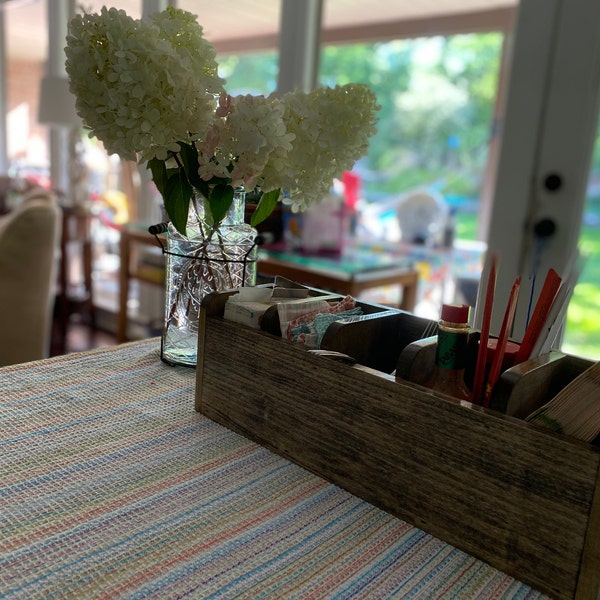 Handcrafted Wooden Utensil Holder - Utensil Caddy - Kitchen Organizer ...