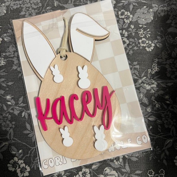 Easter Bunny Basket Tag / Easter Basket Tag / Personalized Easter ...