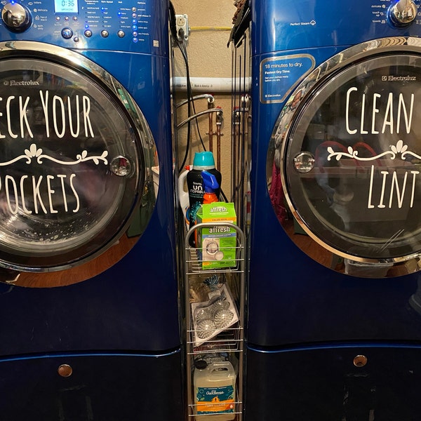 Laundry Decor, Laundry Room, Check Your Pockets-clean the Lint Decals ...