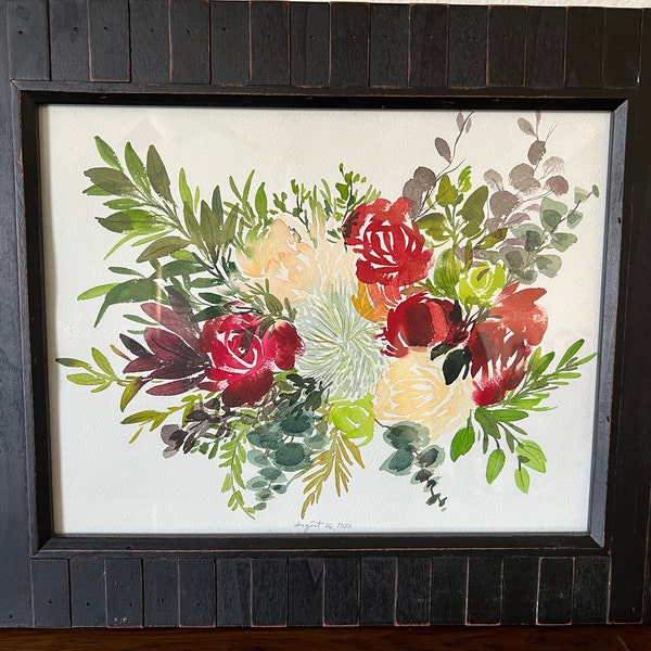 Custom Birth Flower Painting - Etsy