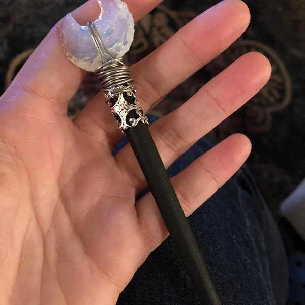 Crystal Moon Hair Stick - Opal Moon Hair Stick - Moon Hair Accessories ...