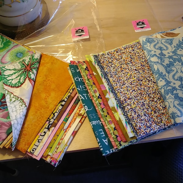 Modern Fabric Scrap Bundle | 20 Fat Eighths -choose Your Collection - Etsy