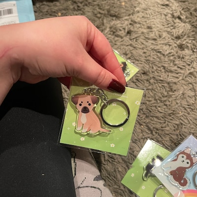 Dairy Cow Farm Animal Keychain Cartoon Chibi Art Glitter - Etsy