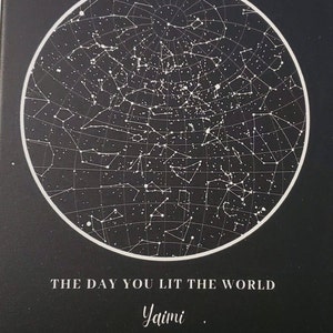 Custom Star Map by Date, Star Maps Print, Personalized Star Map Framed ...