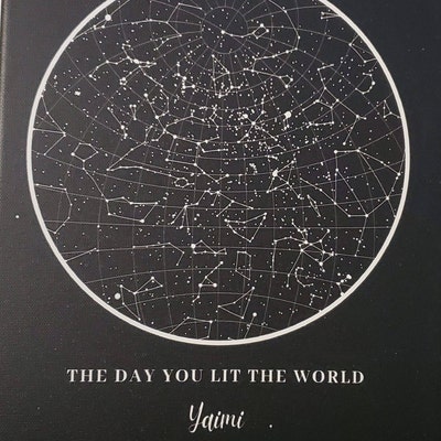 Custom Star Map by Date, Star Maps Print, Personalized Star Map Framed ...