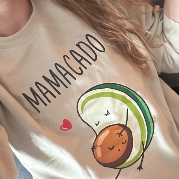 Mamacado Sweatshirt and Hoodie, Baby Announcement Shirt, New Mom Gift ...
