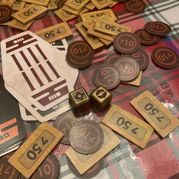 Gold Sabacc Dice Solid Metal | Pair of Metal Dice | Star Wars Inspired ...