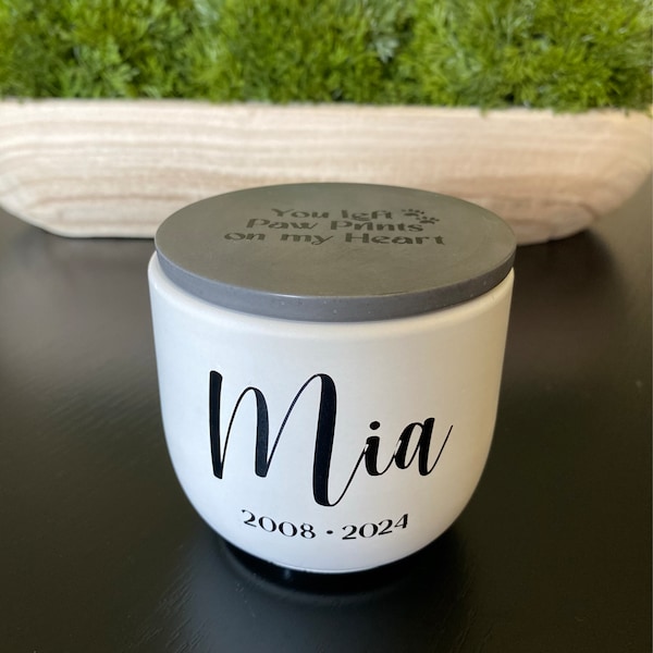 Round Vertical Lined Concrete Jar With Lid 12oz Organization Jar ...