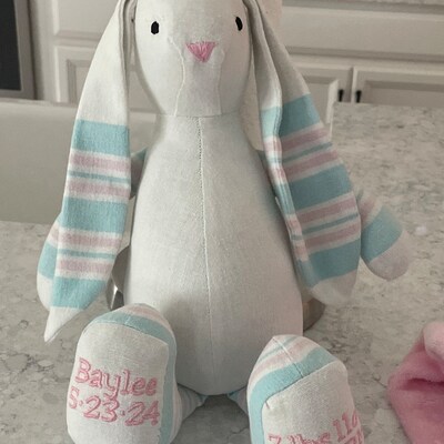 Plush Bunny From YOUR Baby's Hospital Receiving Blanket - Etsy