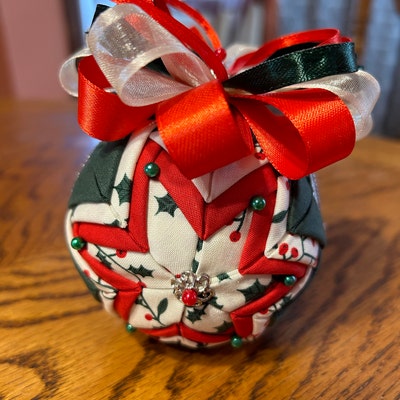 TUTORIAL Pdf File, Six Point Star Pattern, No Sew Quilted Ball Ornament ...