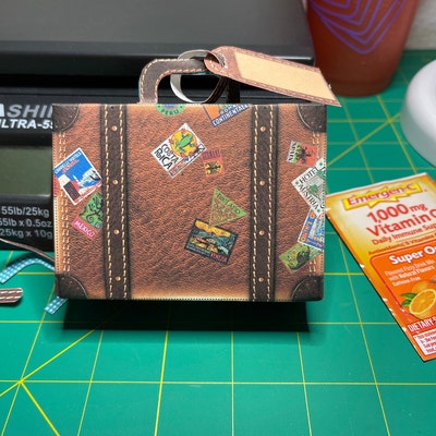 Printable DIY Travel Suitcase Paper Gift Box / Favor Box RED Leather ...