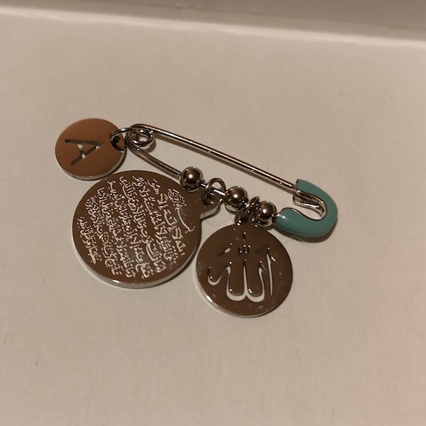 Pink Customized Baby Pin With Bead Name - Etsy