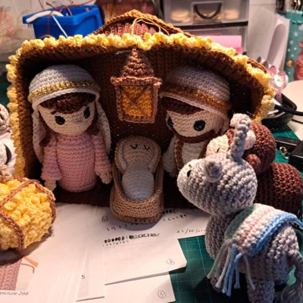 7-in-1 Nativity Crochet Pattern Set Stable Goatling Elephant DIY ...