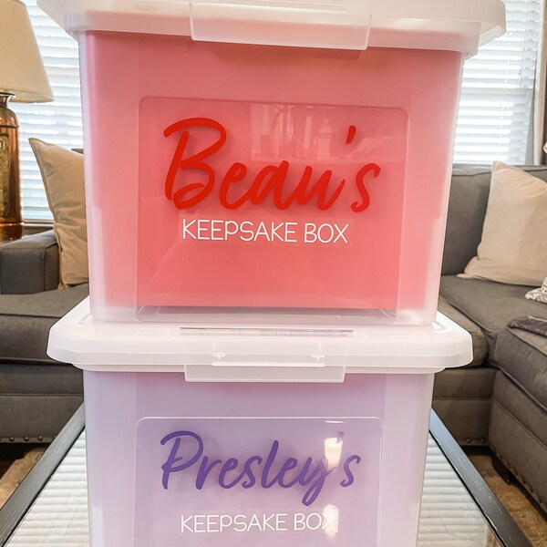 Memory Box Decal ONLY | Keepsake Box | School Years | School Paper ...