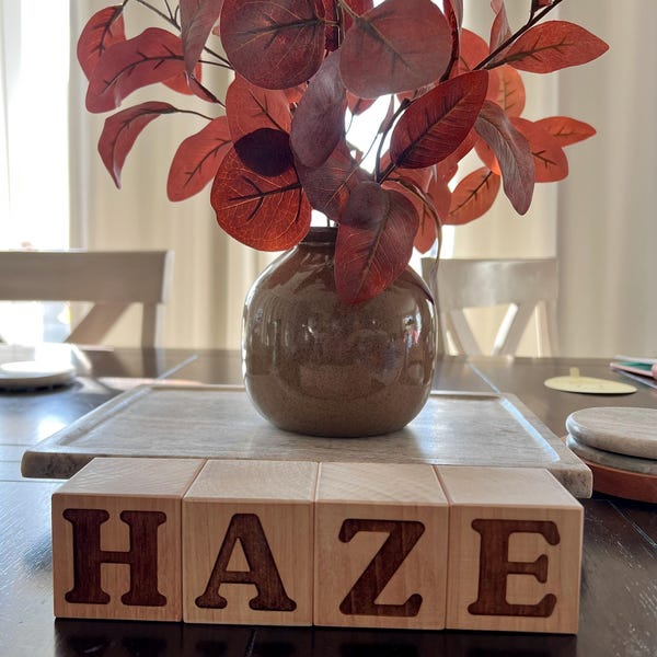 FLOWER GARDEN NAME Floral Name Blocks | Personalized | Kids Room ...