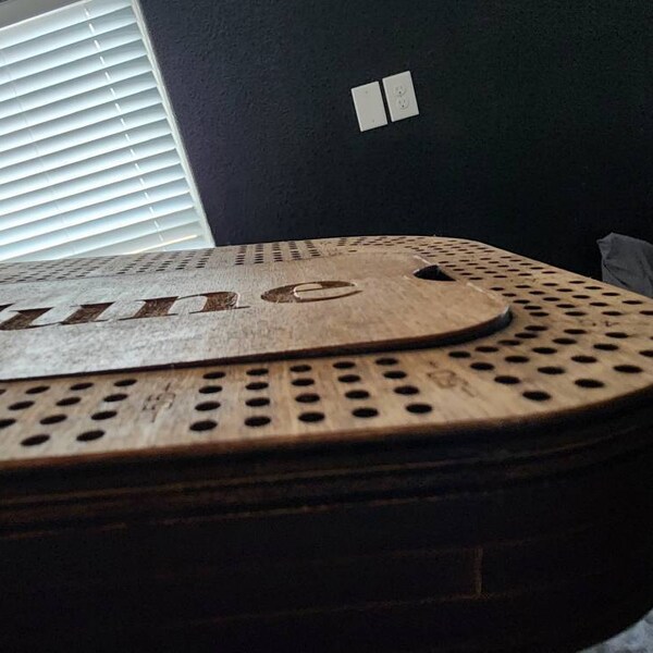 Extra Large Personalized Cribbage Board With Storage & Custom Engraving ...
