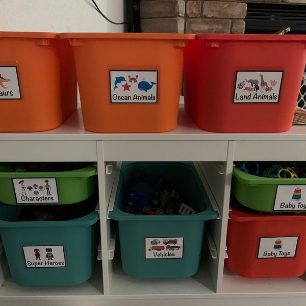 Toy Storage Labels for Playroom - Etsy