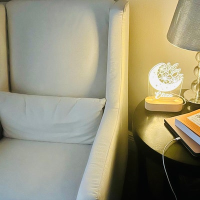 Floral Lung Custom Night Light Doctor Lamp Gift Gift for Colleague ...