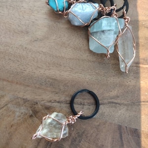 Raw, Natural Crystal Key Chains/pet Collar Charms You Choose the ...
