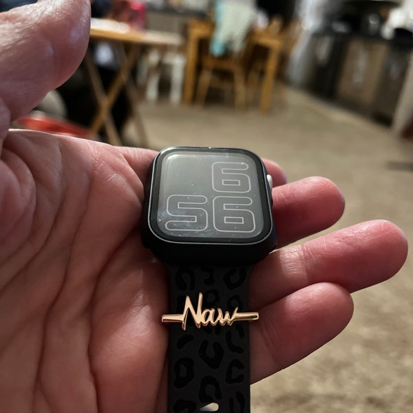 Personalized Apple Watch Name Charms, Trendy Watch Accessories, Rose ...