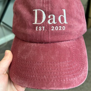 Custom Embroidered Hat, Grandpa Cap With Date, Dad Hat, Vintage ...