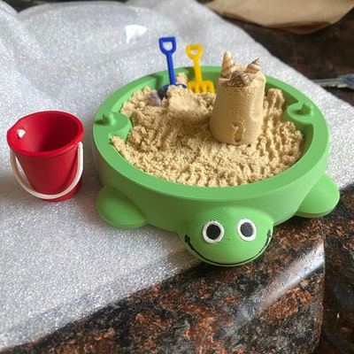 Mini Sandbox Zen Garden With Beach or Kinetic Sand, 3D Printed Mini ...