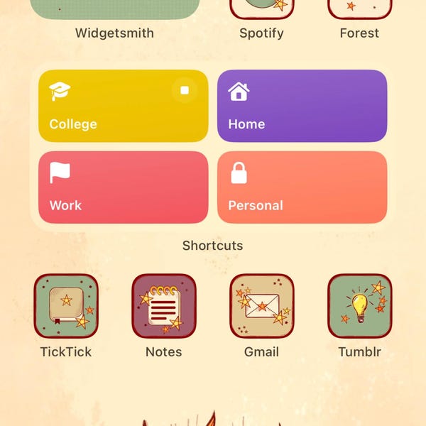 Celestial Sunset IOS App Icons | Space Theme App Covers | IOS 16, 17 ...