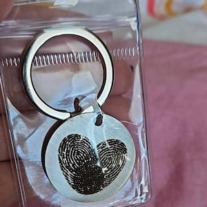 Actual Fingerprint Key Chain, Actual Handwriting Key Chain ...