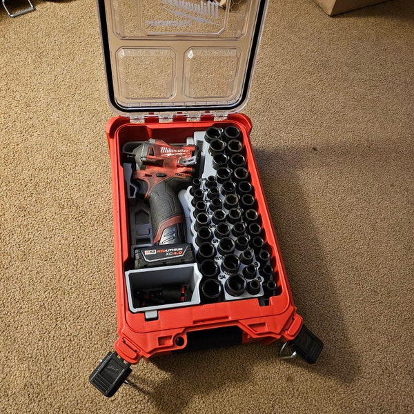 Milwaukee Packout Toolbox Lid Bit Storage, Packout Mods, Packout Bit ...